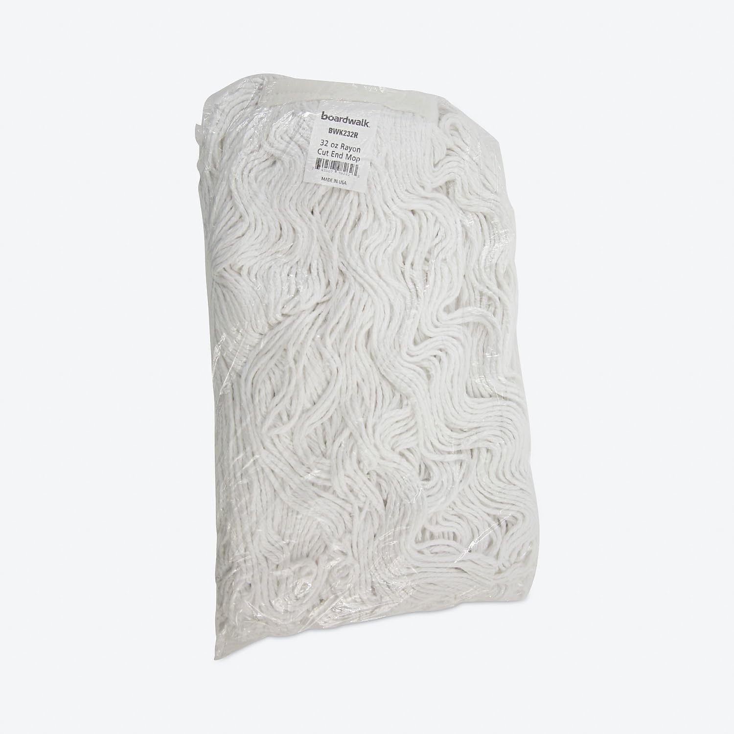 Boardwalk BWK232R 232R Mop Premium Standard Head Rayon Fiber 32oz White 12/Carton, 32 oz