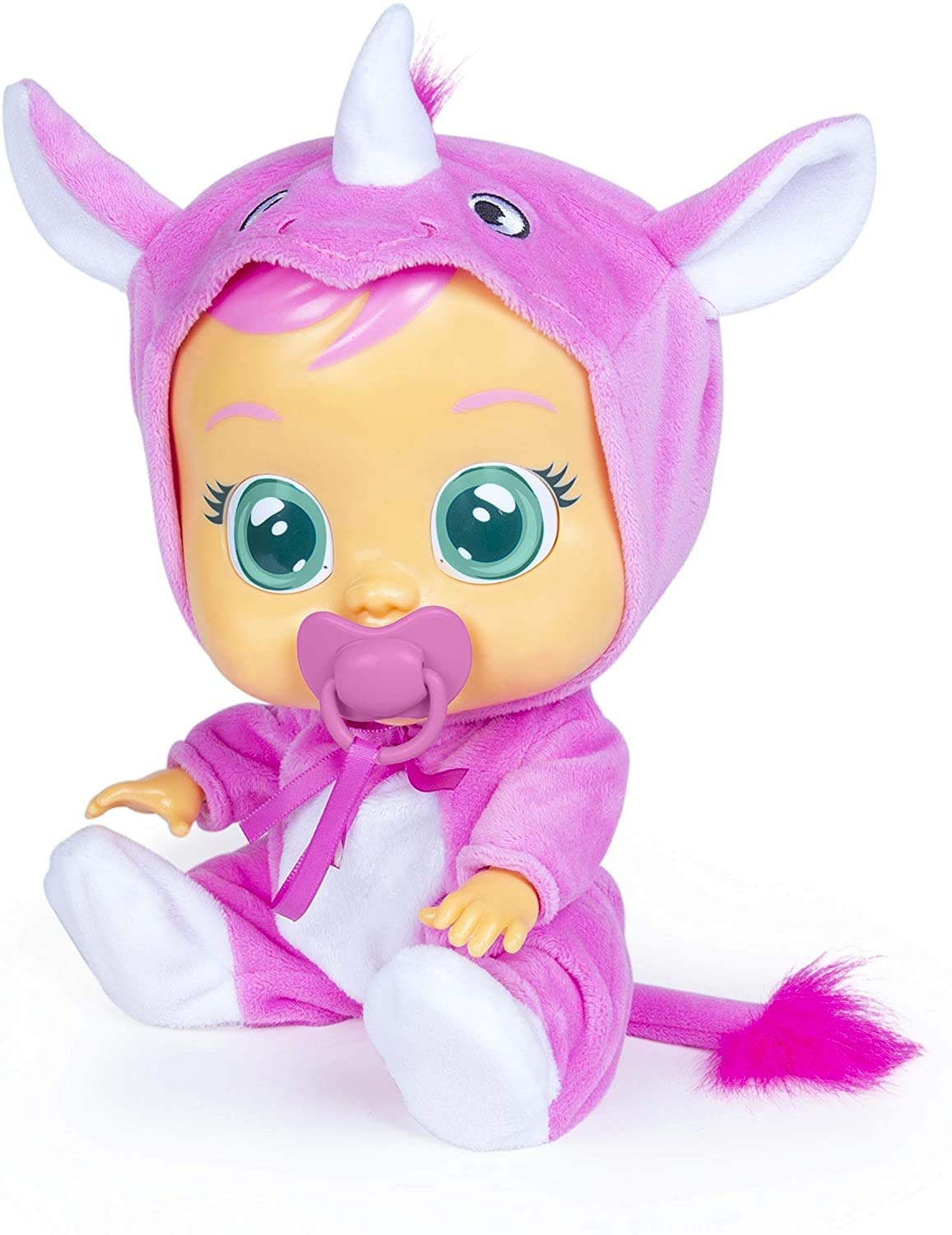 Cry Babies Sasha The Rhino Baby Doll, Amazon Exclusive, Pink