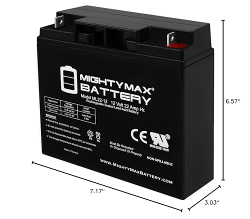 Mighty Max Battery 12V 22AH Sealed Lead Acid Battery for Jump N Carry JNC660