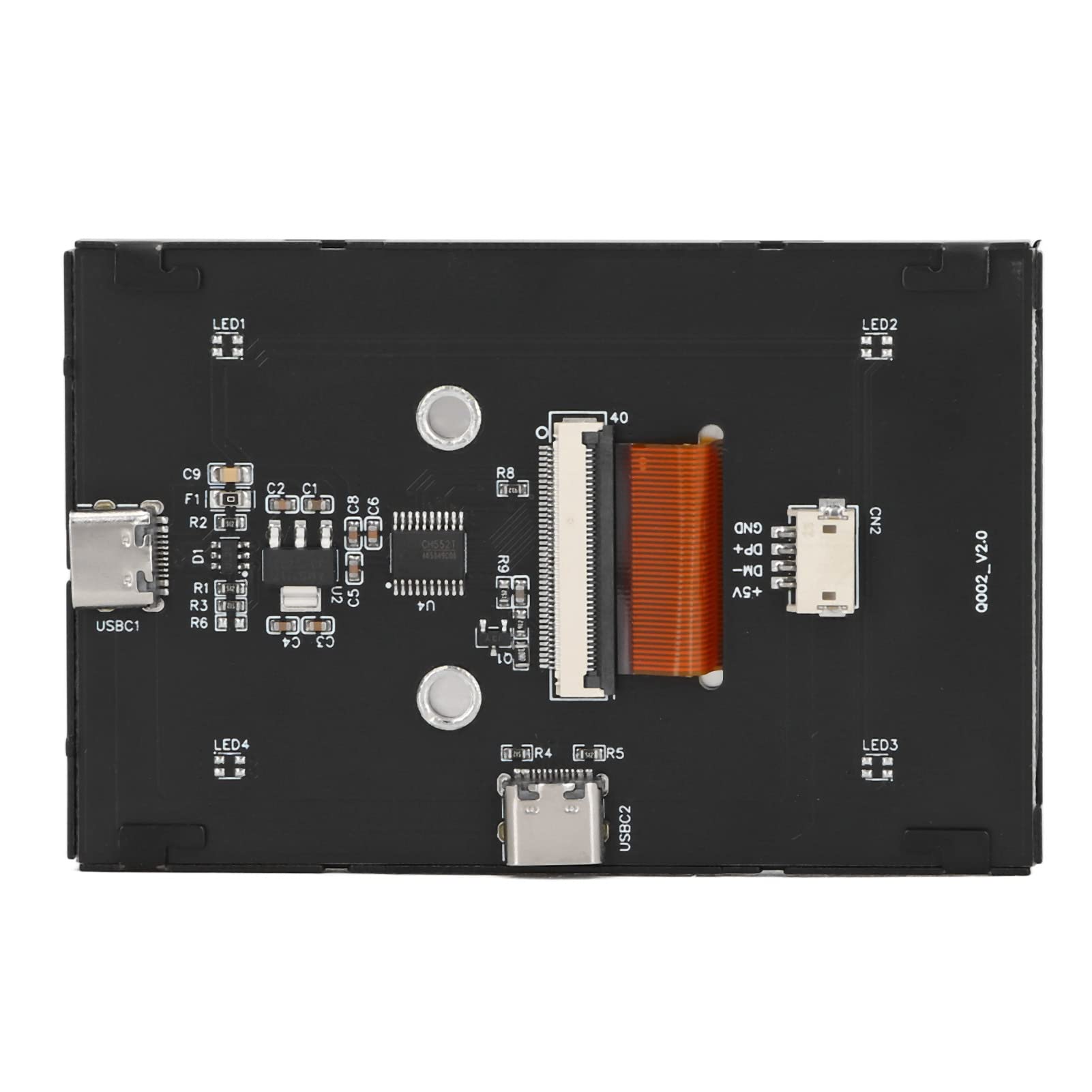 Aoutecen Display Screen, USB 360° Rotation IPS Full View Mini Monitor Simple Installation for Working