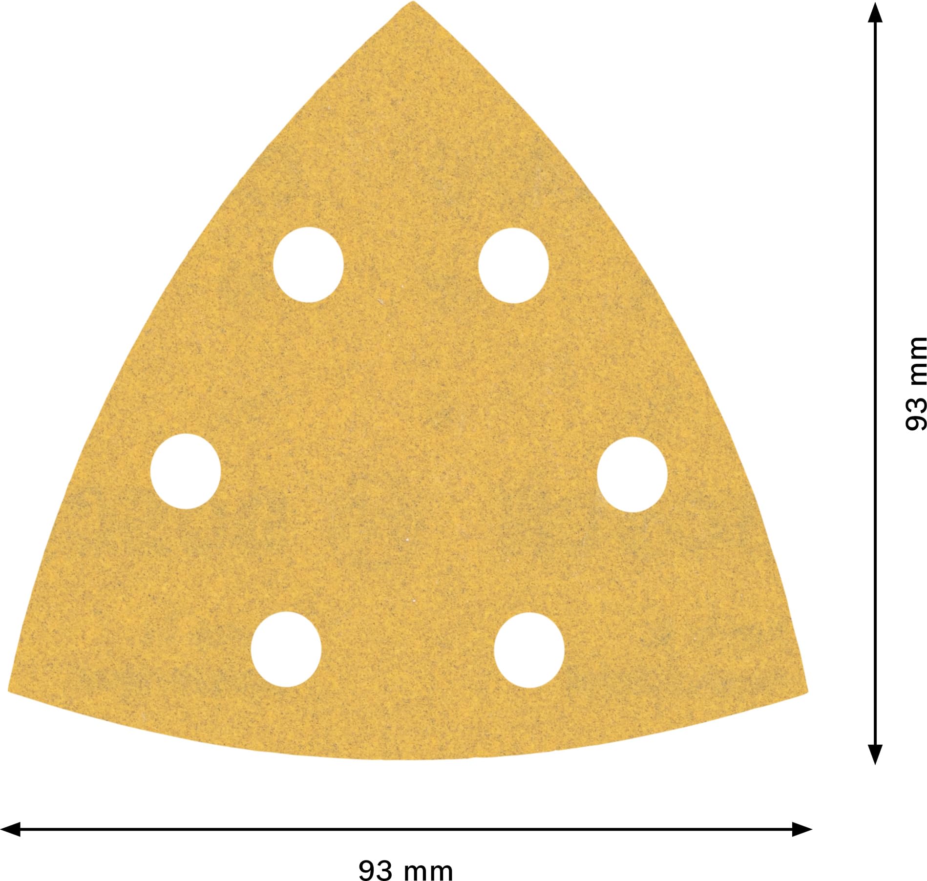 Bosch Professional 5X Expert C470 Sandpaper (for Hardwood, Paint on wood, 93x93 mm, Grit 180, Accessories Delta Sander)