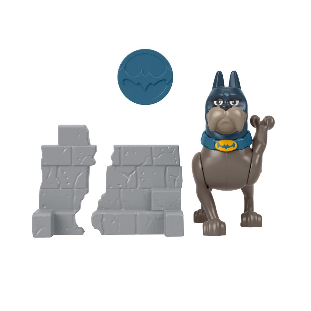 Fisher-Price DC League of Super-Pets Disk Launch Ace, Figure Set with Dog Character and Accessories for Preschool Pretend Play Ages 3 Years and up