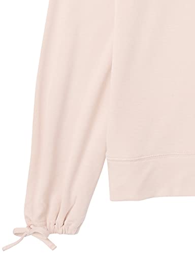 Amazon Brand - Daily Ritual Women's Supersoft Terry Tie Sleeve V-Neck Sweatshirt, Pink, Medium