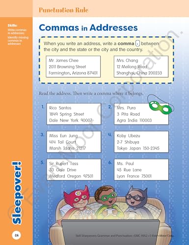 Evan-Moor Skill Sharpeners Grammar and Punctuation Workbook, Grade 2, Nouns, Verbs, Sentence Structure, Subject, Predicate, Language Handbook, Real-World Practice, Fun Activities, Homeschool, Practice