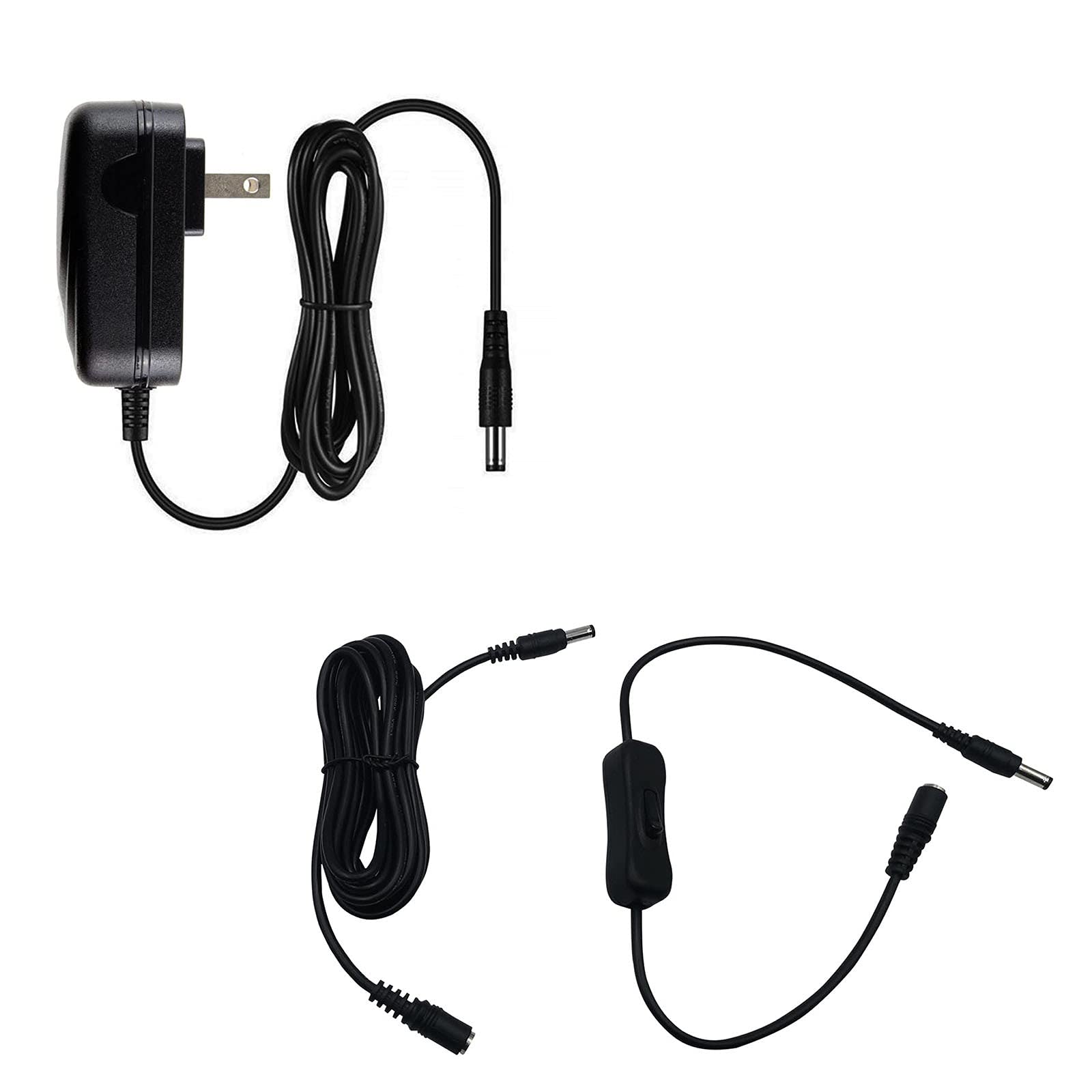 MyVolts 12V Power Supply Adaptor Compatible with/Replacement for Bowens Travelpak Battery Pack - US Plug with Extension and ON/Off Switch