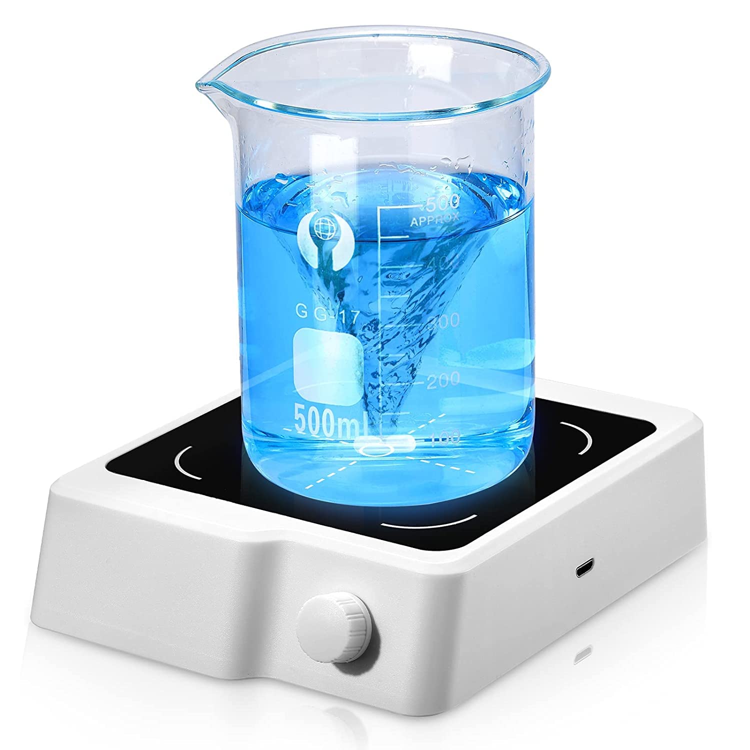 ANPOOZ Magnetic Stirrer, 2000RPM Magnetic Stir Plate, 2000mL Magnetic Mixer, Lab Stirrer w/Stir Bar (NO HEATING)
