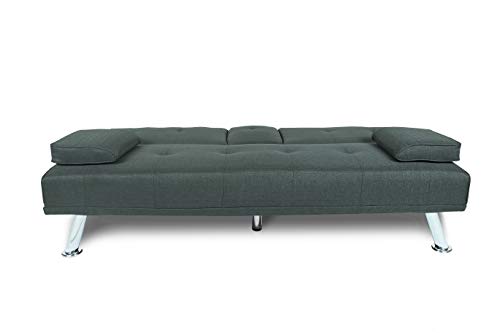 ERYE Modern Futon Sofa Loveseat Convertible Sleeper Couch Bed for Small Space Apartment Office Living Room Furniture Sets,Tufted Upholstered Love Seat