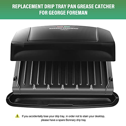 Bonnary Replacement Drip Tray Pan Grease Catcher for George Foreman 14.5",Easy to Clean Grill Grease Tray Tray for George Foreman Grill Parts