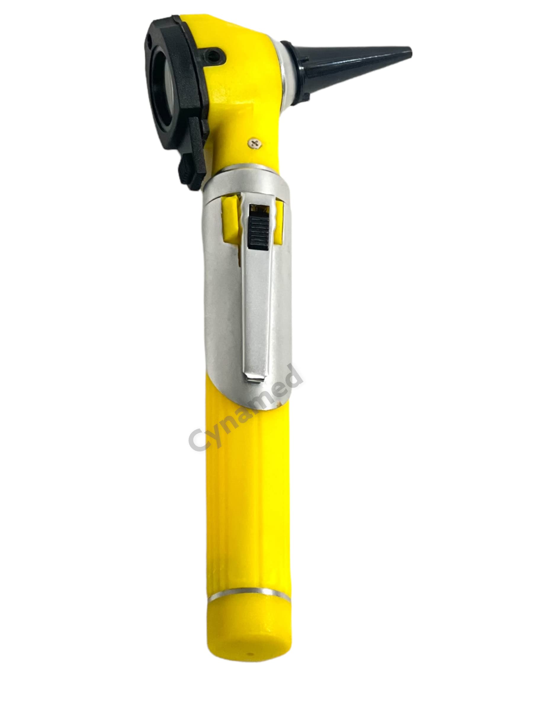 Mini Fiber Optic Otoscope Yellow (Pocket Size) Ent Diagnostic Set Plus 1 Replacement Bulb Cynamed
