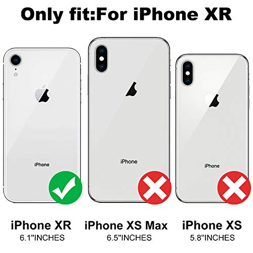 Bonoma Compatible with iPhone XR Case Love Heart Plating Electroplate Luxury Elegant Case Camera Protector Soft TPU Shockproof Protective Corner Back Cover iPhone XR Case -Black
