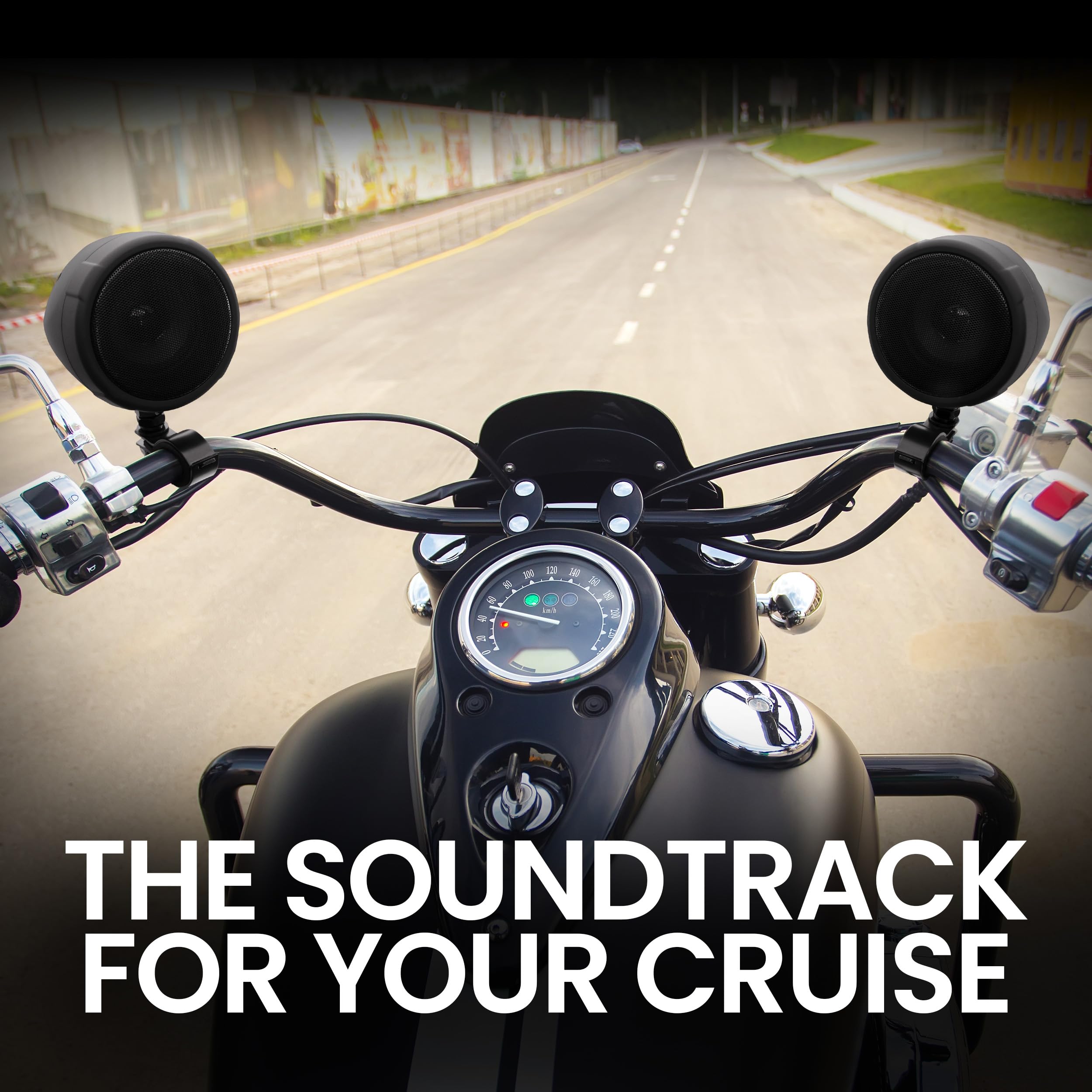 BOSS Audio Systems MCBK425BA 3 Inch Motorcycle Speakers β Built-in Bluetooth Amplifier, Weatherproof, Volume Control, ATV UTV Compatible