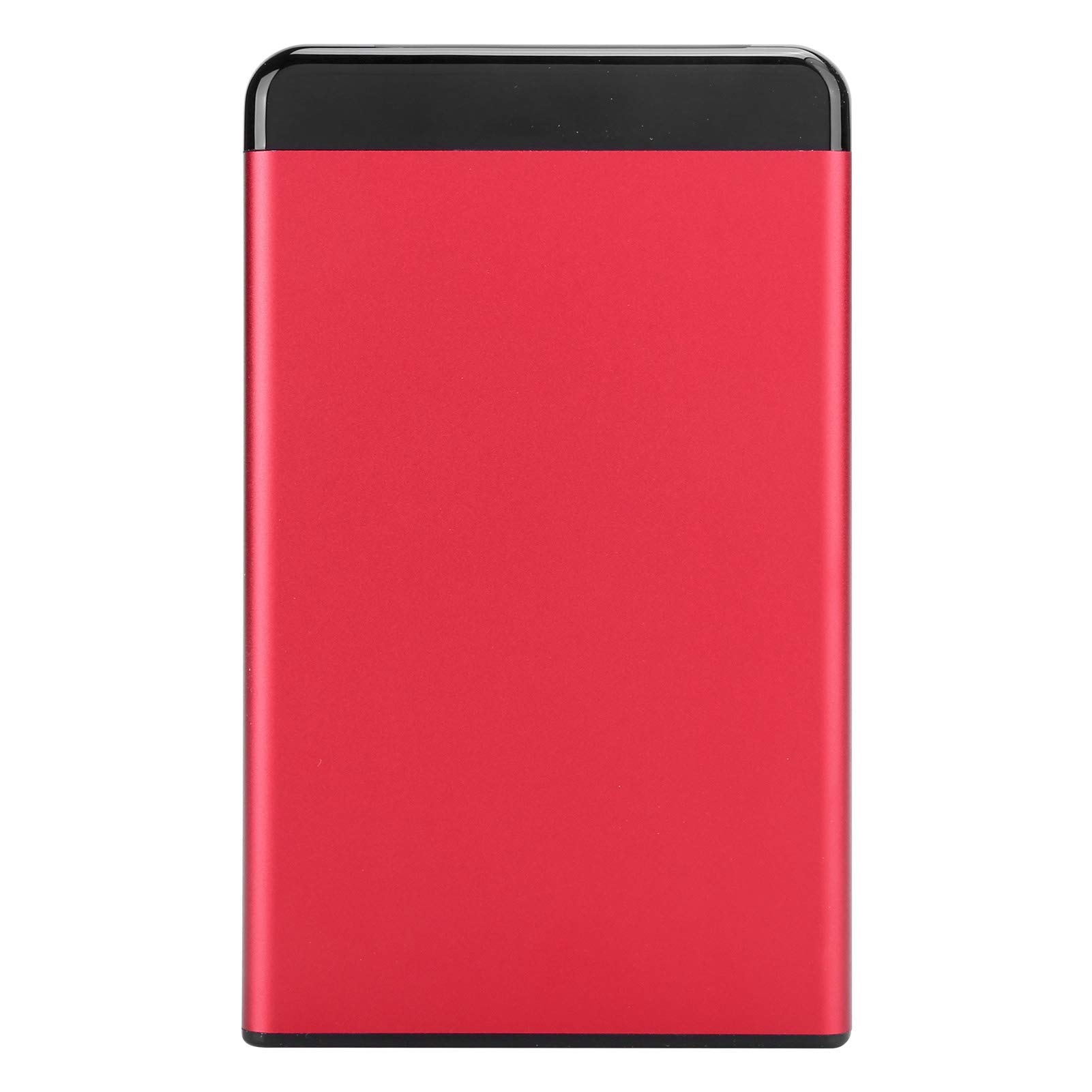 ASHATA Hard Drive Enclosure, USB 3.0 External Hard Drive Enclosure for 2.5 inch HDD SDD 8TB and Below, Mobile Hard Disk Box for Laptop Desktop, for Windows 98SE ME 2000 XP 7 8 10, Plug and Play (Red)