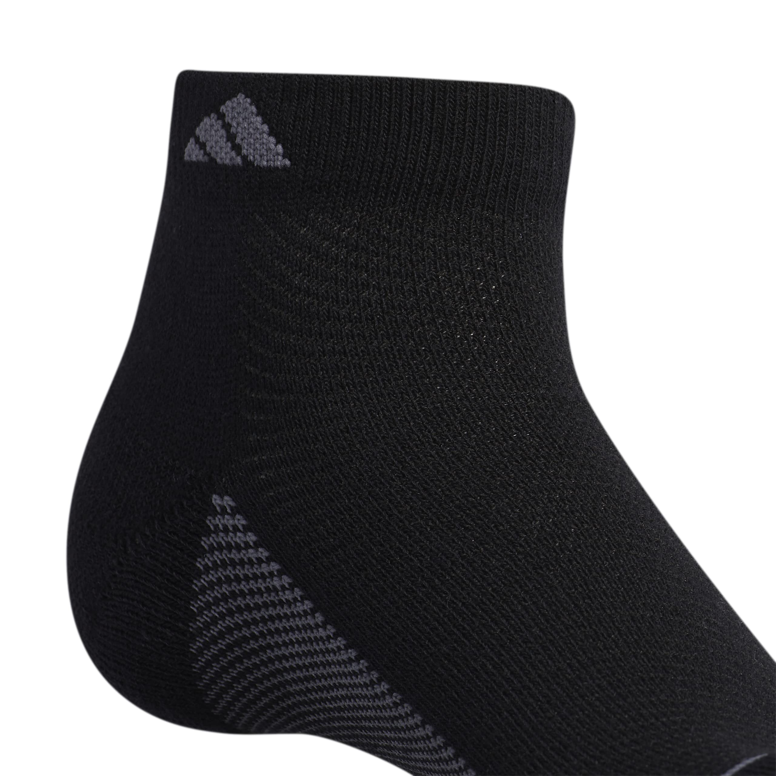 adidas Women's Superlite Stripe II 3-Pack Low Cut, Black/Heather Grey/White, Medium