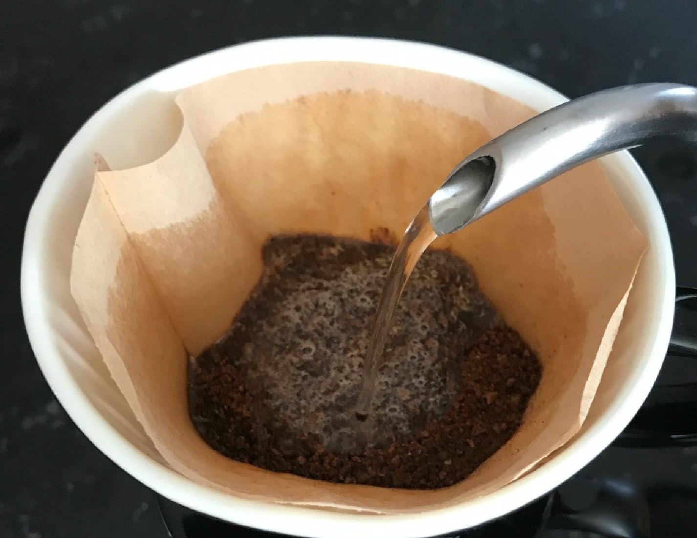 Black Lab Coffee Pour Over Single Cup Ceramic Brewer with Melitta Filters by Simply Charmed (Black Lab)