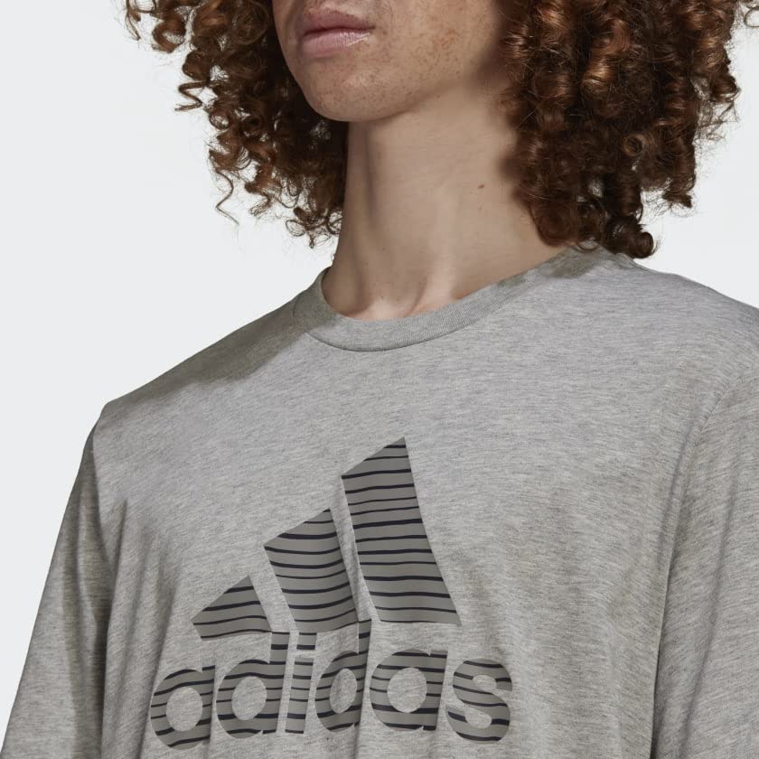 adidas Men's Standard Essentials Summer Pack Single-Dye , Medium Grey Heather, Large
