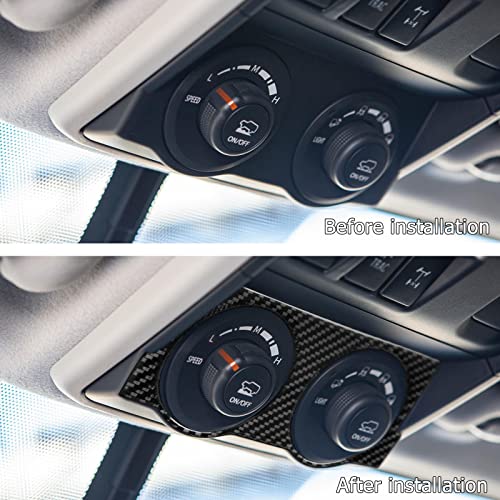 BLAKAYA Compatible with Carbon Fiber Four-Wheel Drive Switch Panel Interior Accessories for Toyota 4Runner SUV 2010 2011 2012 2013 2014 2015 2016 2017 2018 2019 2020 (1PCS Black)