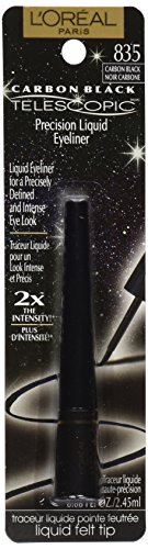 L’Oréal Paris Telescopic Precision Liquid Eyeliner, Carbon Black, 0.08 Oz