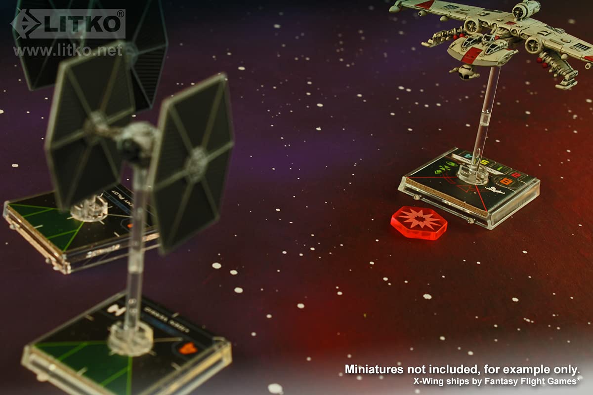 LITKO Space Fighter 2nd Edition Tokens | Compatible with Star Wars: X-Wing Miniatures Game | Pack of 10 (Deplete Tokens)