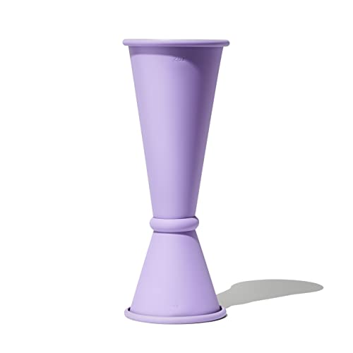 BarChemistry Cocktail Jigger β Professional Japanese Jigger - 1oz/2oz Double Jigger for Bartending β Premium Stainless Steel Cocktail Measuring Jigger β Elegant and Smooth Finish β Matte Lavender