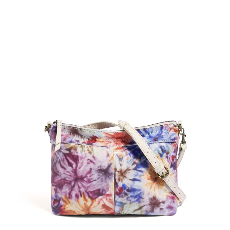 American Leather Co. - Cleveland Crossbody Handbag - Highly Functional & Superbly Fashionable - Tie Dye Floral