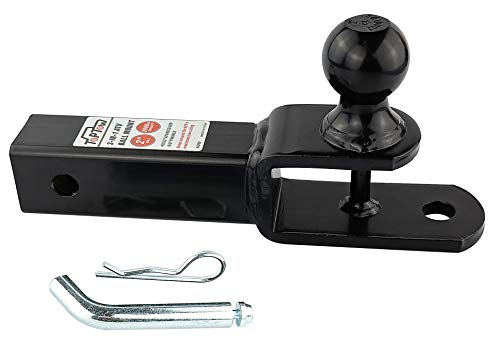 TOPTOW ATV/UTV Trailer Hitch Towing Ball Mounts, 2-Inch Ball, Clevis Pin, Fits 2-Inch Receiver