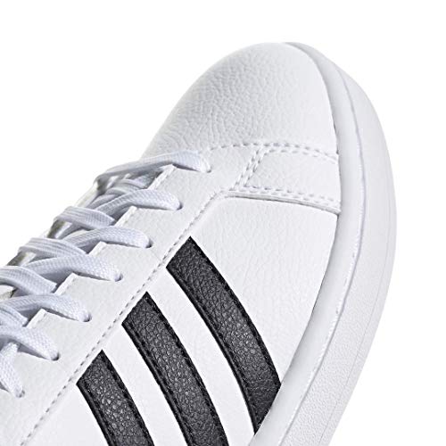 adidas Women's Grand Court Shoe, White/Black/White, 8.5