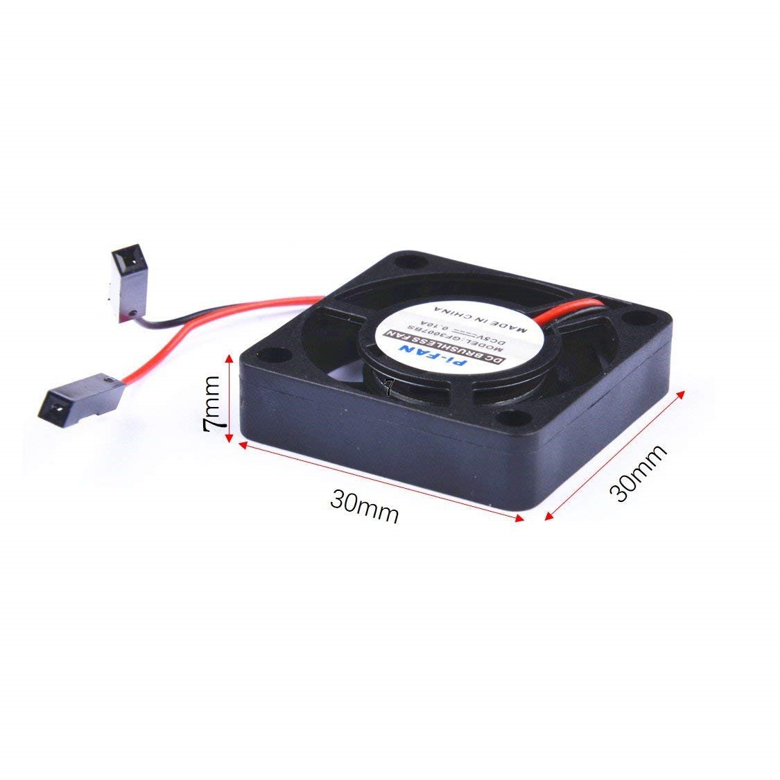 GeeekPi Fan for Raspberry Pi 4, 30x30x7mm DC Brushless CPU Cooling Fan 3.3V 5V with 7PCS Heatsink for Raspberry Pi 4 Model B,3B+,Pi 3 & Pi Zero/Zero W & Retroflag NESPI CASE Plus (2-Pack)