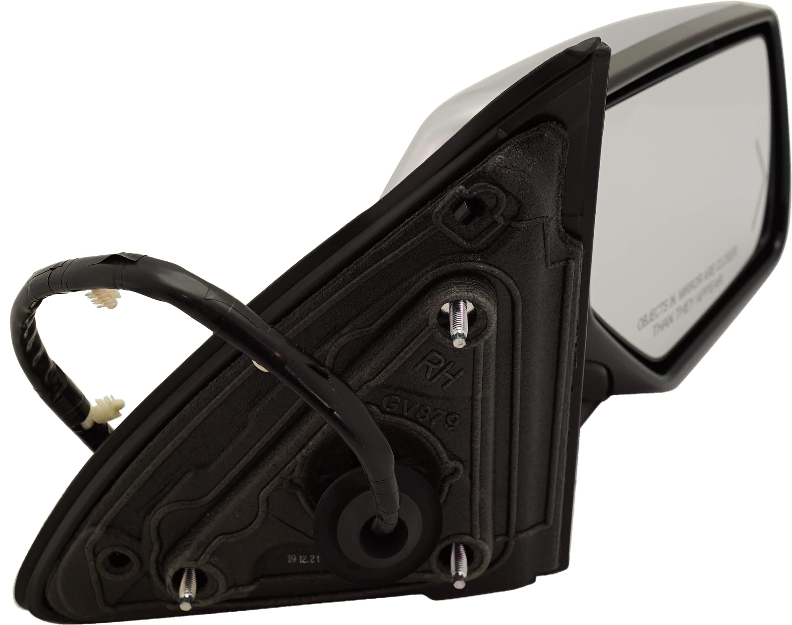 Kool Vue Right Power Heated Mirror for Chevrolet Tahoe Suburban 2015-2020 Power Fold With Signal Light, Memory & Puddle Lamp; Without Blind Spot Monitor & Auto-Dimming Chrome w/o Object Sensor