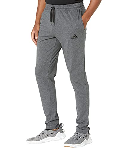 adidas Men's Tall Size Essentials Tapered Pants, Dark Grey Heather, Medium
