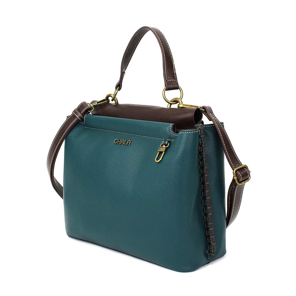 CHALA Charming Satchel with Adjustable Strap - Poodle - Turquoise