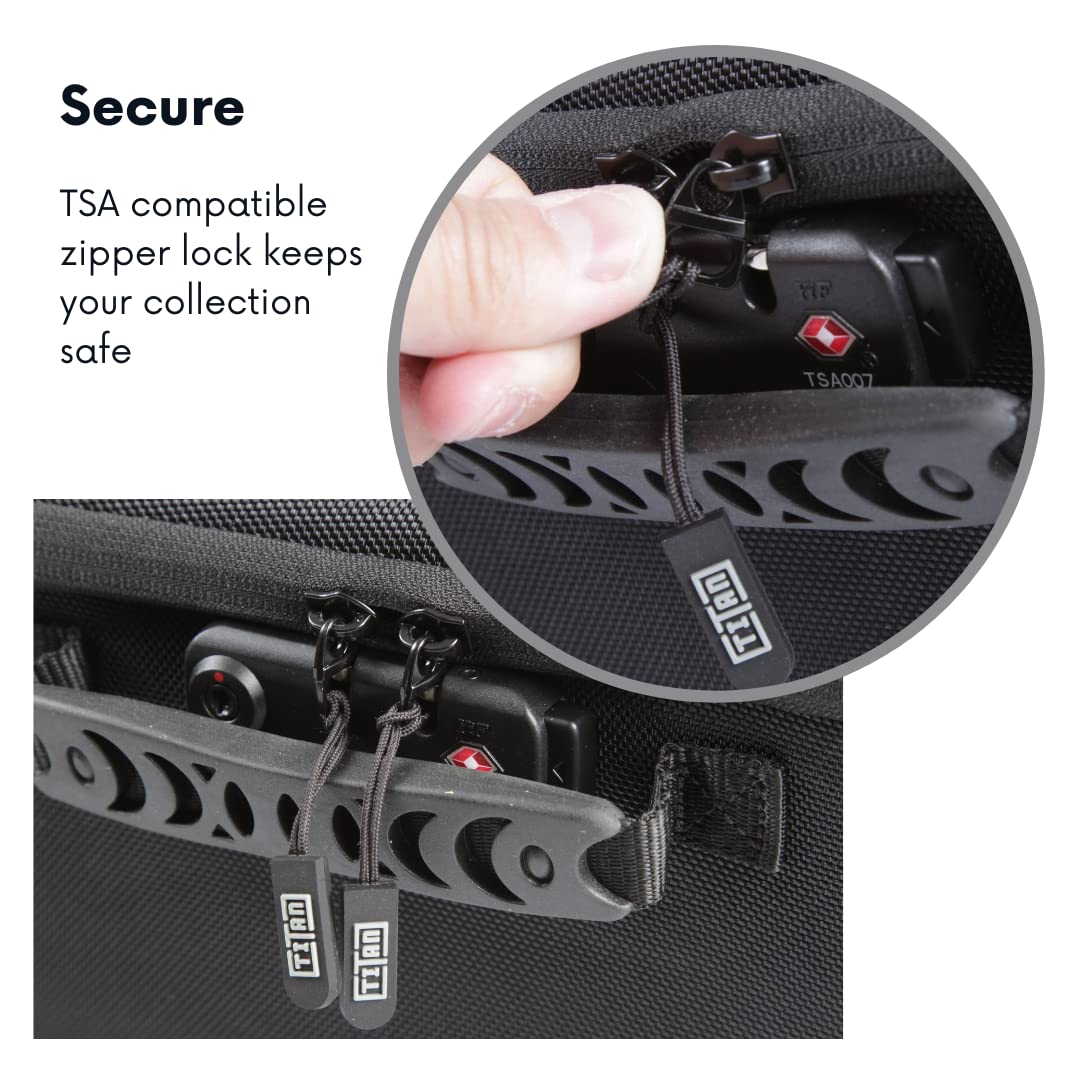 Card Titan Pro One Touch Card Holder with Zipper Lock - Trading Card Storage Box Fits 60 One Touch Magnetic Cases - Compatible with Project 2020 and Project 70 Sets - Great Trading Card Case