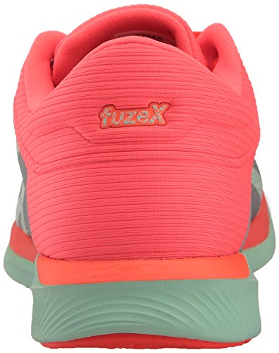 ASICS Women's Fuzex Rush Running Shoe, Mid Grey/Bay/Flash Coral, 6.5 M US