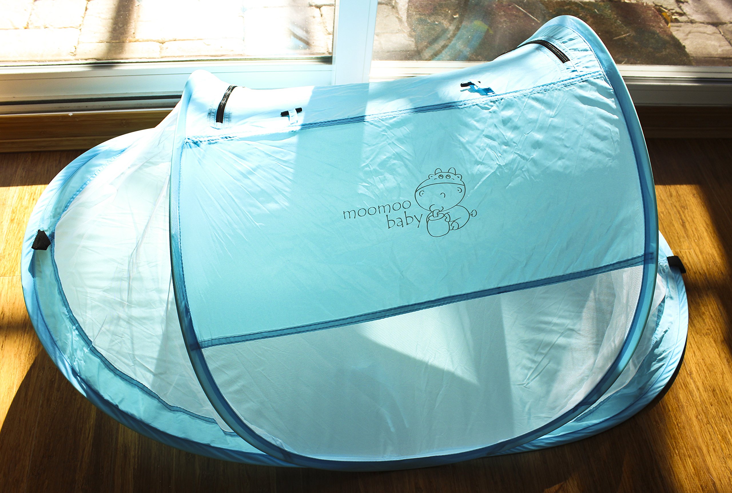 MooMooBaby Pop-Up Baby Beach Crib Tent