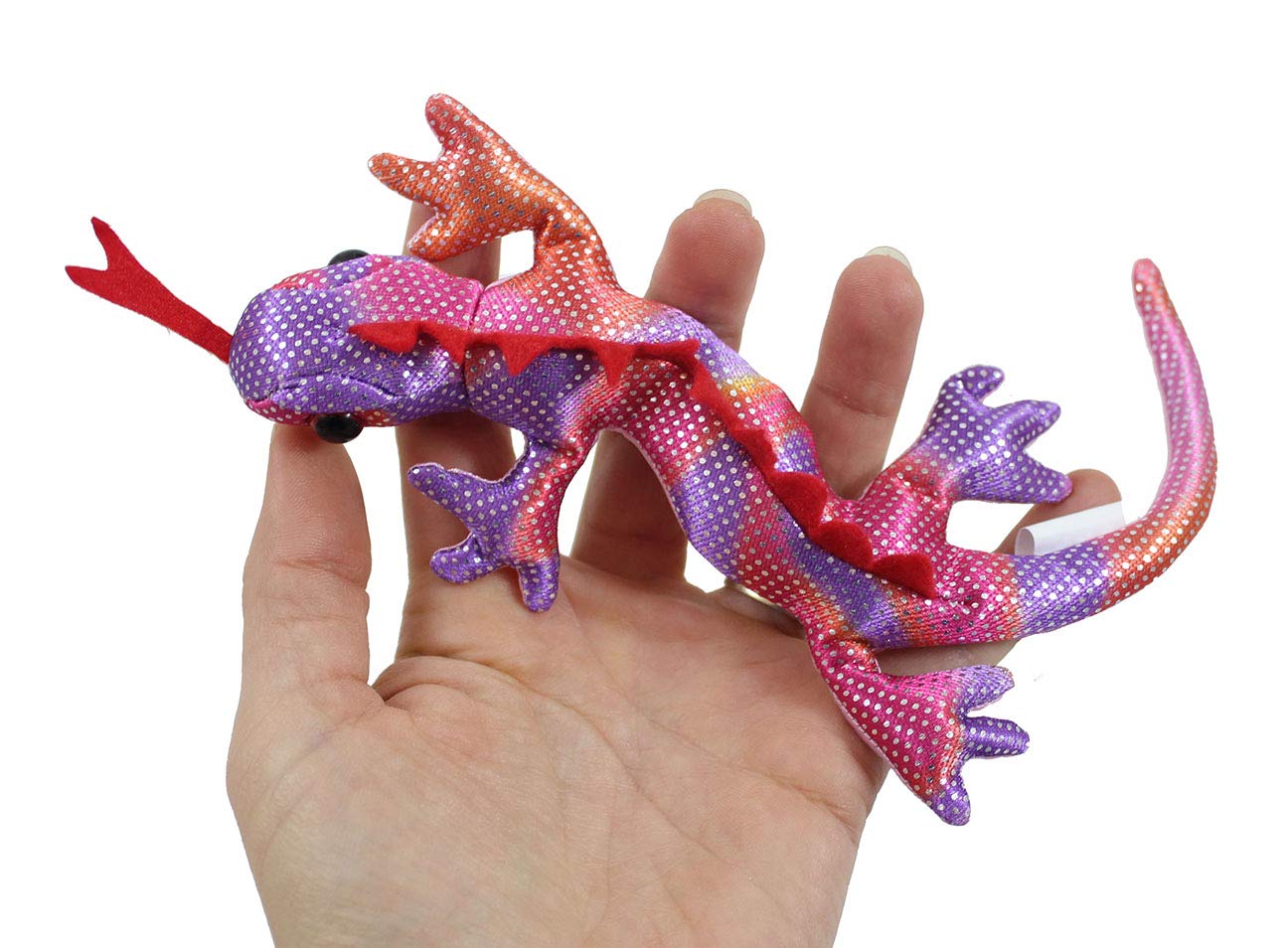 Curious Minds Busy Bags 5 Reptile Set - Sand Filled Animal Toy - Snake, Turtle, Lizard, Alligator, Frog- Heavy Weighted Sandbag Animal Plush Bean Bag Toss - Shimmering Glitter