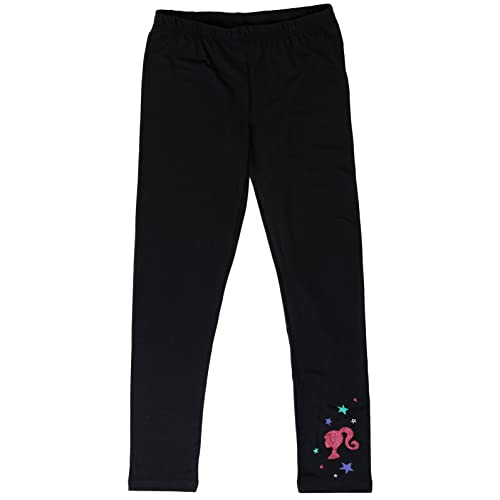 Barbie Little Girls Knotted Long Sleeve Graphic T-Shirt & Leggings Grey/Black 7-8