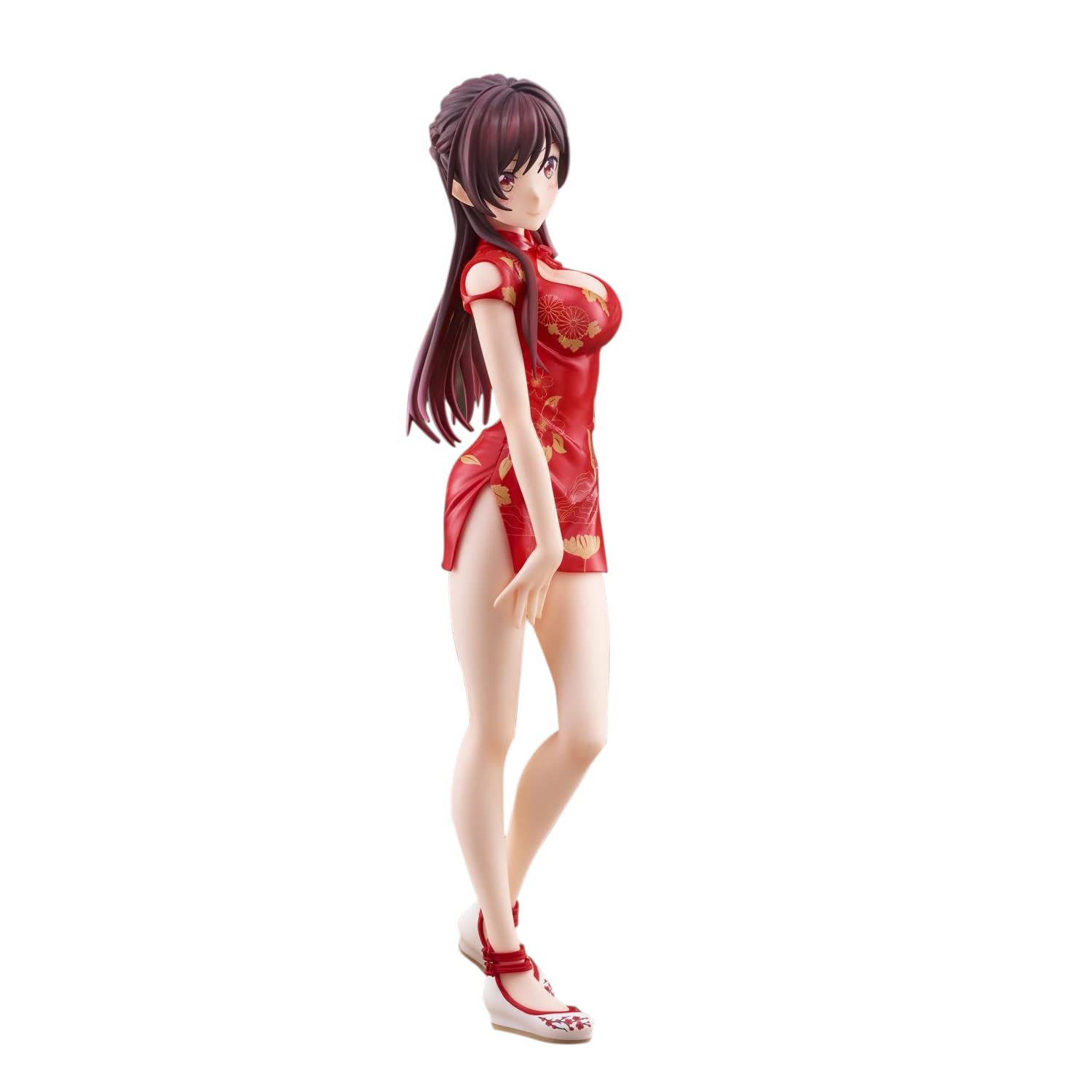 Anime Rent a Girlfriend Ichinose Chizuru PVC Action Toy Anime Figure Game Statue Collectible Model Doll Gift 9.4inch Cheongsam Version Exquisite Boxed