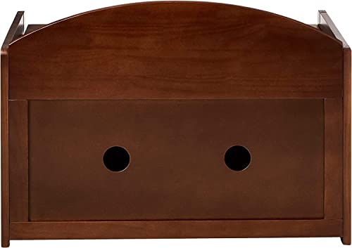 Lipper International Child's Toy Chest, 33.25" W x 17.75" D x 24.5" H, Walnut Finish