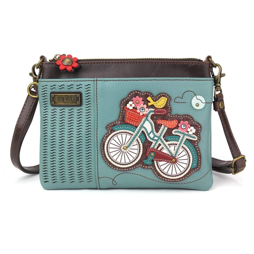 Chala Handbags Bicycle LaserCut Mini Crossbody Handbag - Convertible Strap