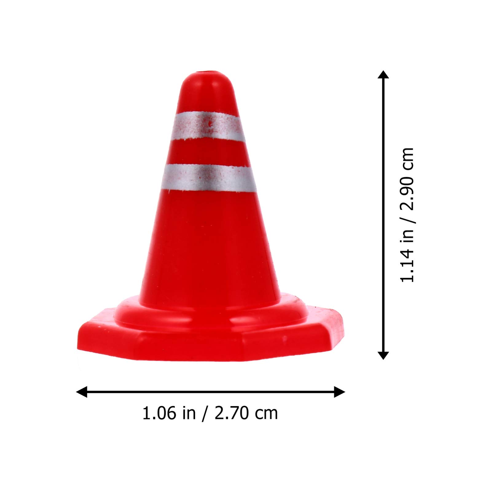 TOYANDONA 10Pcs Mini Traffic Cones Plastic Traffic Cones Mini Road Parking Signs Roadblock Toy for Construction Theme Party Favors