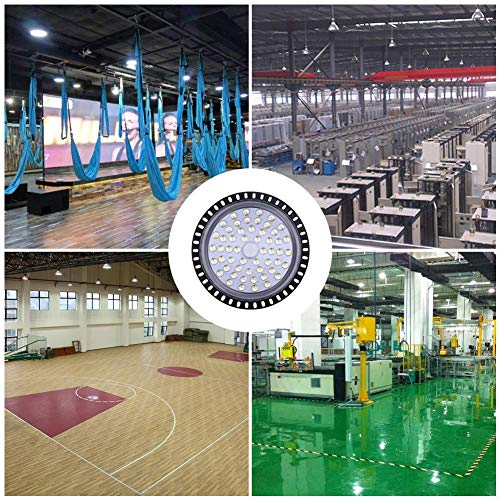 UFO LED High Bay Light, 6000-6500K, IP54, Waterproof Dust Proof, Warehouse LED Lights High Bay Lighting for Garage, Factory, Gymnasium, Basement, Parking(Newest Design )… (200W) (5 pcs)