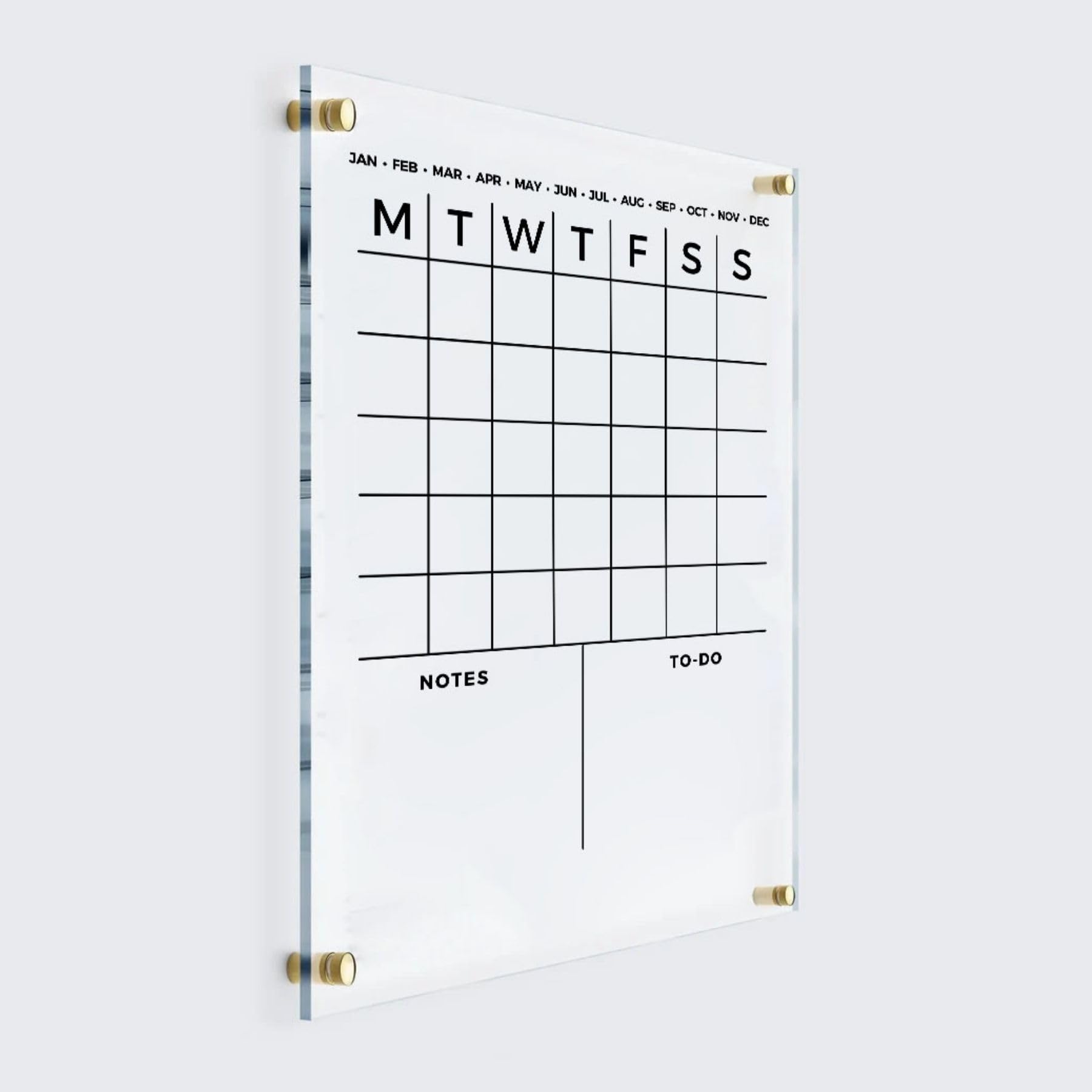 Acrylic Wall Calendar 2024 - Personalized Calendar 2024, Vertical Wall Calendar, Monthly and Weekly Calendar, Housewarming Gift