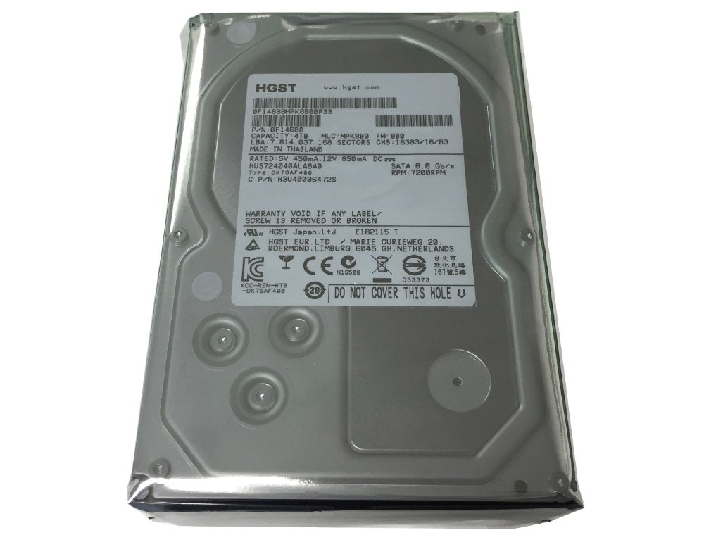 HGST Ultrastar 7K4000 4 TB 3.5" 7200 RPM SATA Internal Enterprise Hard Drive 64 MB Buffer 6.0Gb/s - HUS724040ALA640/0F14688 (Renewed)