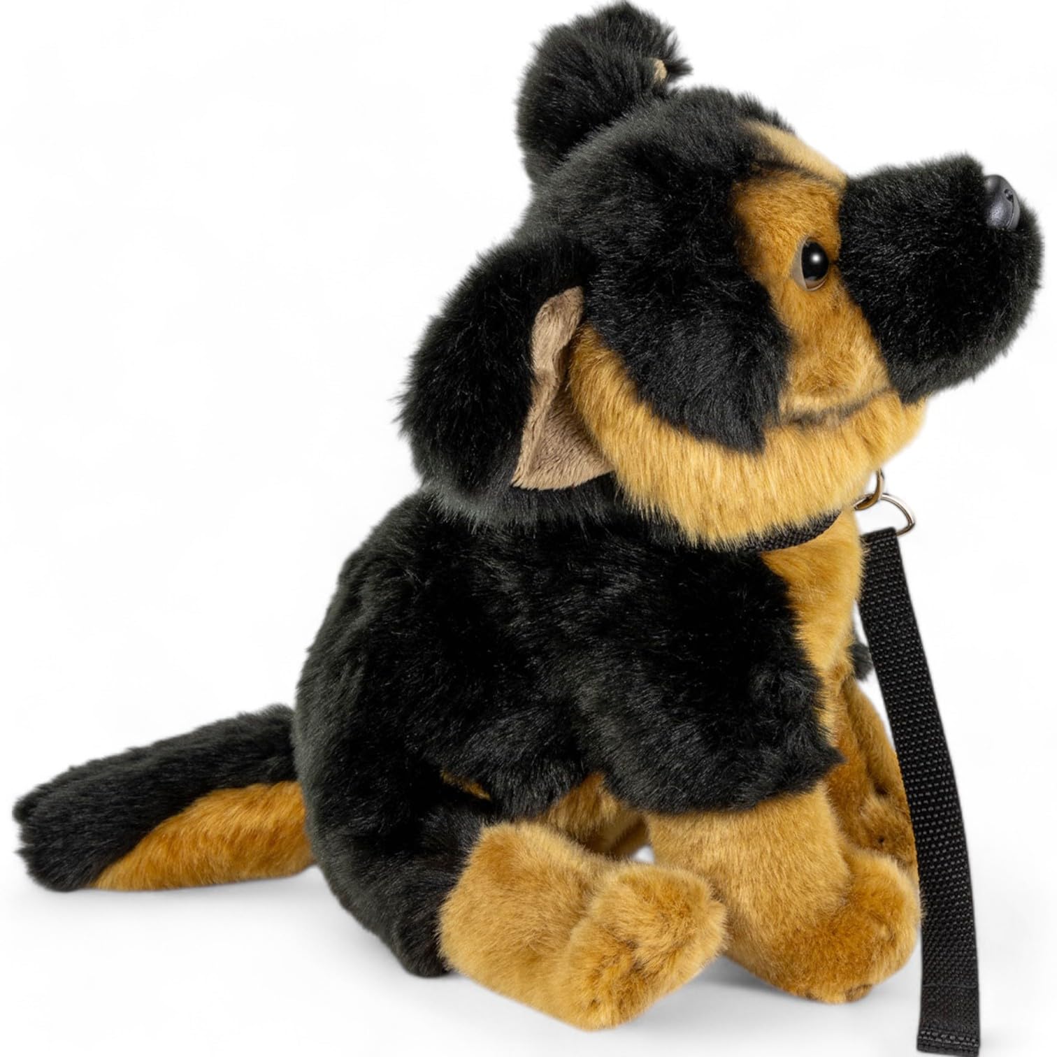 Carl Dick German Shepherd Dog with Lead 10 inches, 25cm, Plush Toy, Soft Toy, Stuffed Animal 3498