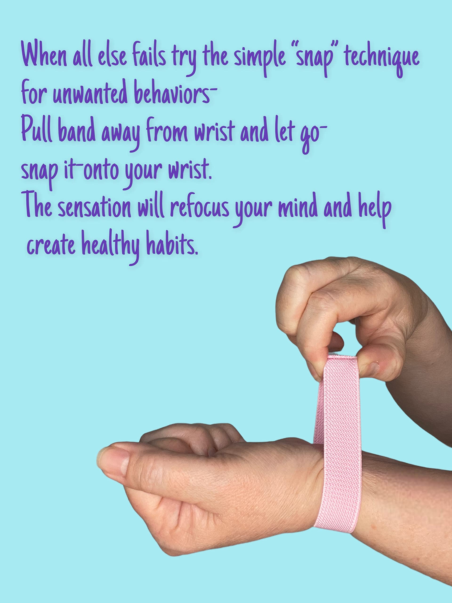 Anxiety Relief Healing Acupressure Bracelet with a "Snap"-Refocus Your Mind-Panic Attacks, Addictions, Stress-Create Healthy Habits (Candy Pink, small 6)