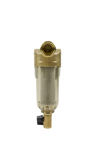 BLUONICS Sediment Water Pre-Filter Reusable Spin Down Filter for Whole House City and Well Water 40 Micron with both 1β + 3/4β NPT adapters included