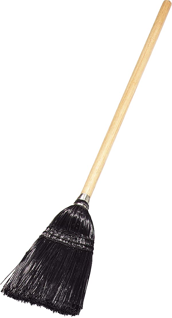 Carlisle FoodService Products CFS Synthetic Corn Black Toy/Lobby Broom - 1 Each.