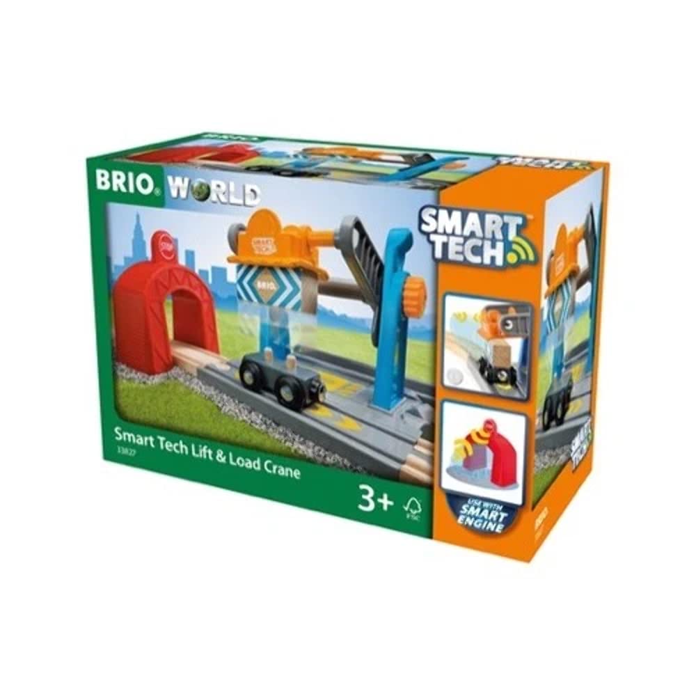 BRIO 33827 World-Smart Tech Railway-Harbor Crane,Multi