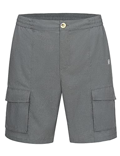 Little Donkey Andy Men's Hiking Cargo Shorts Quick Dry Lightweight Stretch Shorts for Golf Fishing (Grey L)