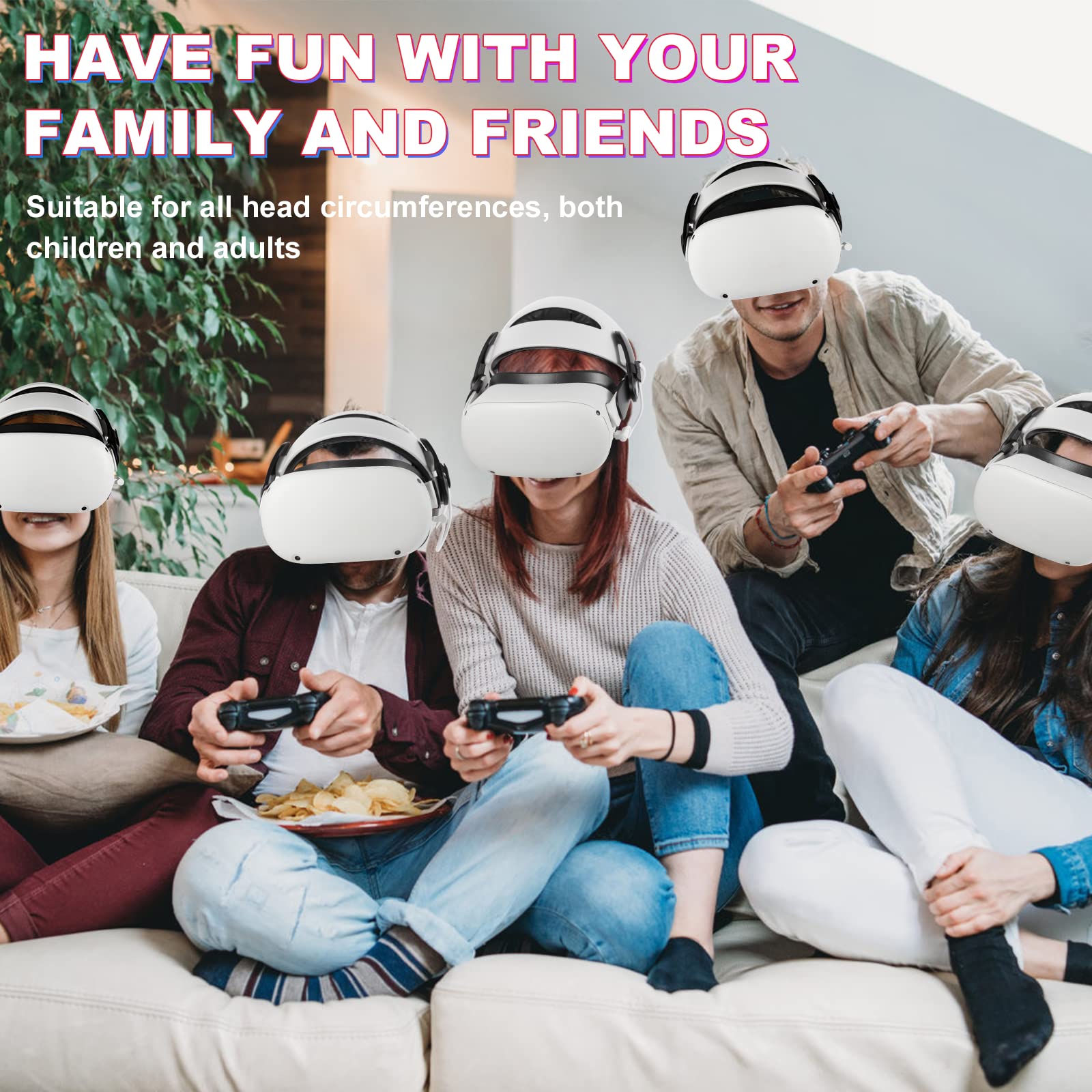 AMLINK IQ2 Pro Head Strap with 6000mAh Rechargable Battery for Oculus/Meta Quest 2, Adjustable Elite Strap for Quest 2 Replacement Accessories to Extend Playtime and Comfort