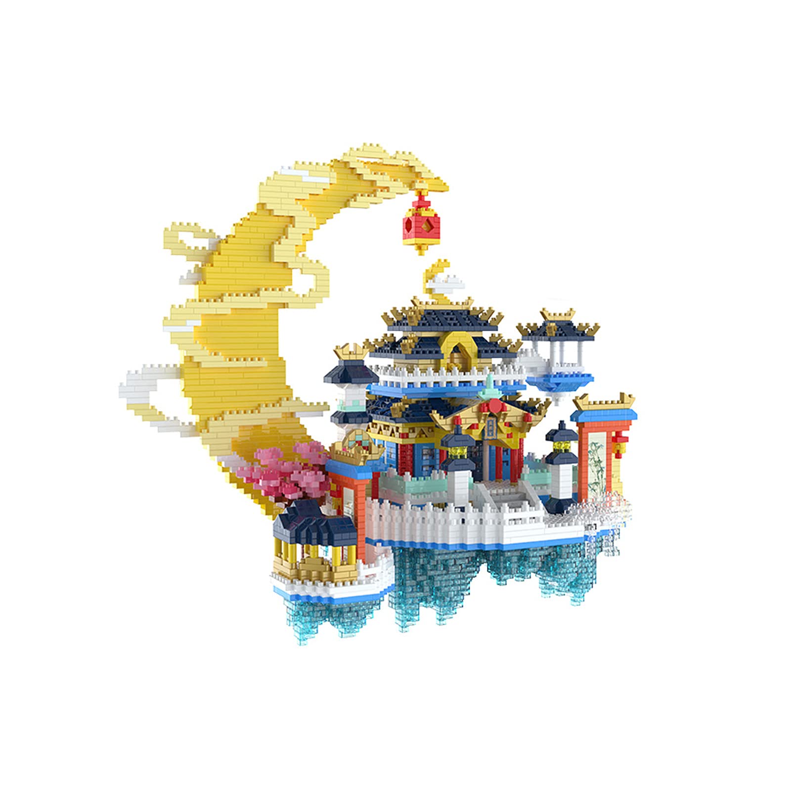 Micro Mini Building Blocks Moon Palace 3D Model Kit (4898pcs) Myth Architecture Toys Gifts for Kid and Adult